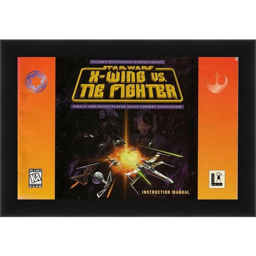 Плакат, постер на бумаге Star Wars: X-Wing Vs. TIE Fighter. Размер 42 х 60 см