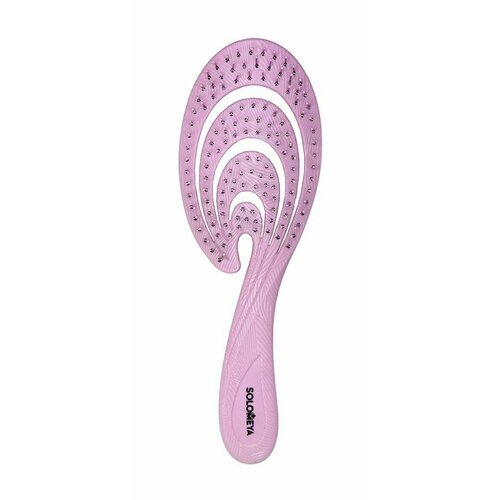 Гибкая био-расческа для волос Solomeya Flex Bio Hair Brush Pink Wave