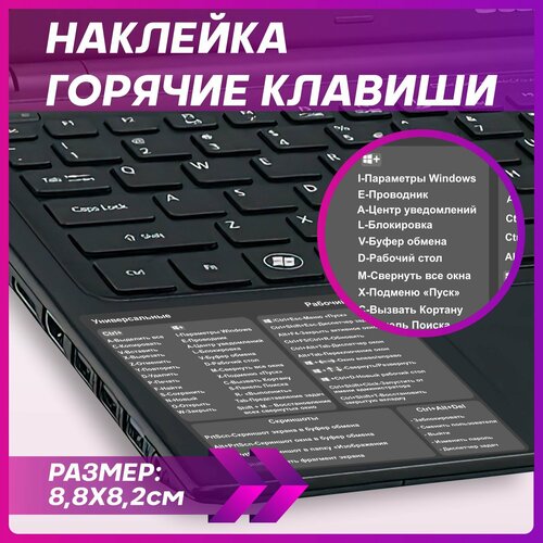 Наклейка на клавиатуру на ноутбук Горячие клавиши