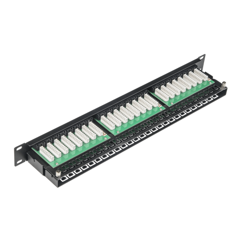 Патч-панель UTP 19" 1U 48 портов RJ-45 Cat.6 DUAL IDC TWIST