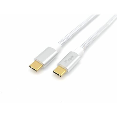Кабель EQUIP USB-C / USB-C, 0.5 метра, цвет белый (128355)