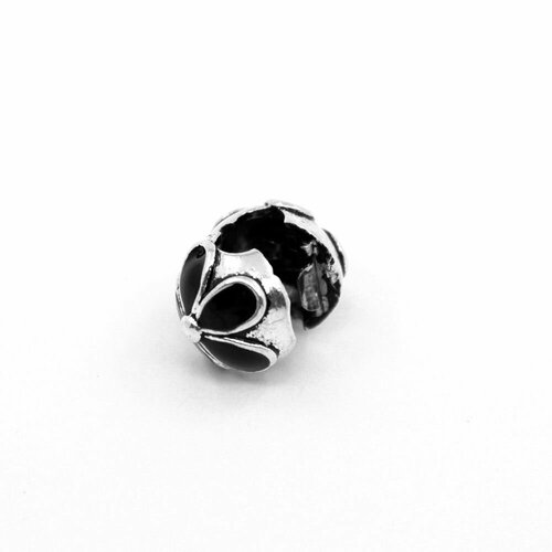 Шарм Handinsilver ( Посеребриручку ) Стоппер-клипса "Цветок" (1шт), черный