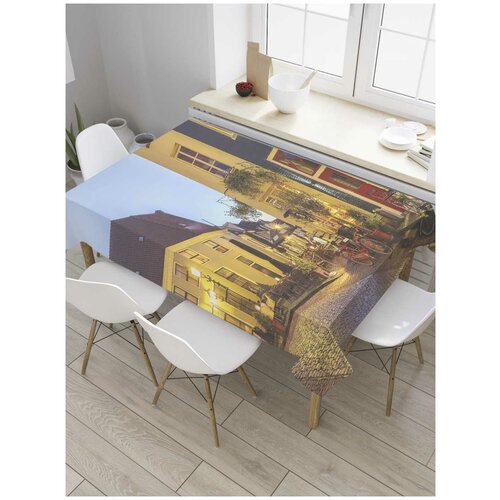 Скатерть прямоугольная JoyArty на кухонный стол "Старая голландская улица" из оксфорда, 180x145 см