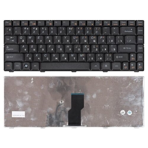 Клавиатура для ноутбука Lenovo 9Z. N8182. T01 черная без рамки, плоский Enter