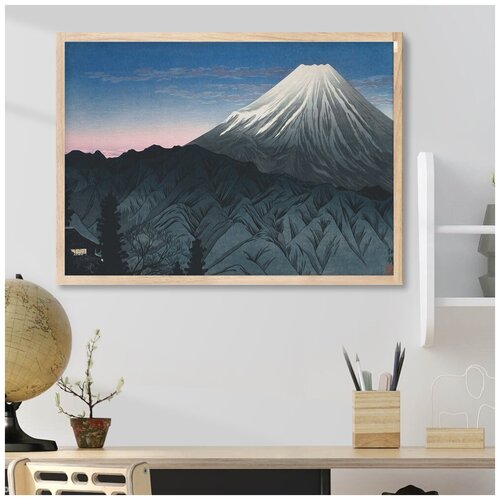Постер без рамки "Гора Фудзи, Япония" 30 на 40 в тубусе / Картина для интерьера / Плакат / Постер на стену / Интерьерные картины