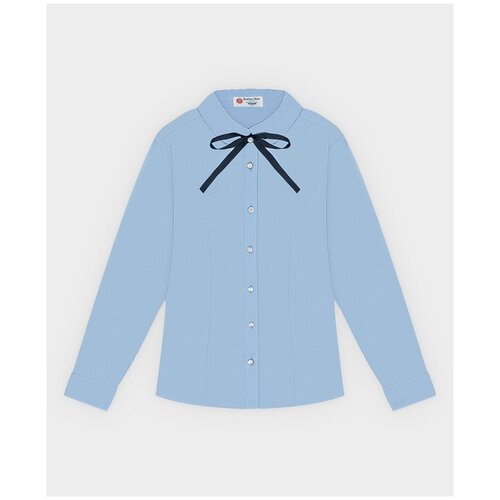 Школьная блуза Button Blue, размер 164, голубой