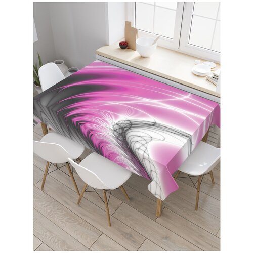 Скатерть прямоугольная JoyArty "Розовые крылья" из сатена, 120x145 см
