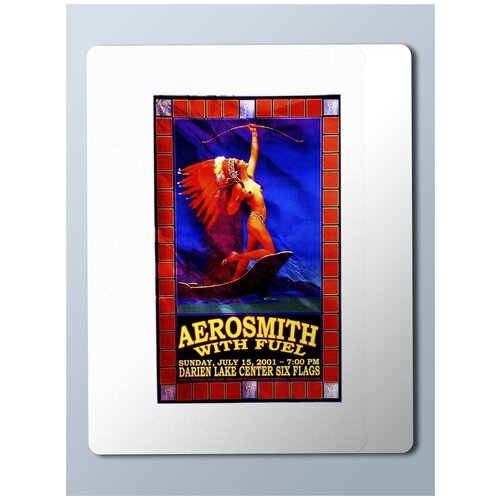 Коврик для мыши с принтом Музыка Aerosmith rock 90s, рок, аэросмит - 22272