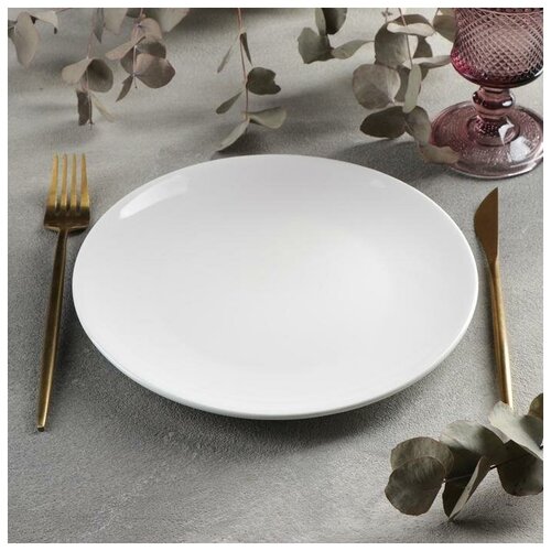 Тарелка обеденная White Label, 22,5 см, цвет белый