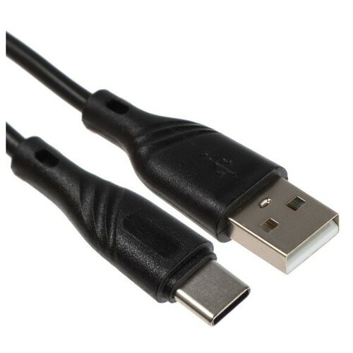 Кабель Cablexpert CCB-USB2-AMCMO1-1MB, Type-C - USB, 3 А, 1 м, быстрая зарядка, черный