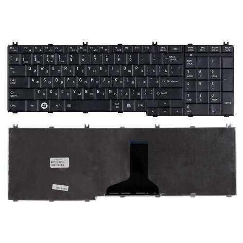 Клавиатура для ноутбука Toshiba MP-09M86SU-6698 черная