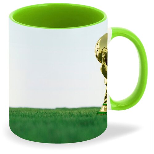 Кружка светло-зеленый CoolPodarok Футбол Футбольный кубок Фифа