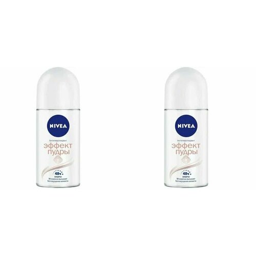 Шариковый дезодорант-антиперспирант "Эффект пудры" от бренда NIVEA, 2 штуки в упаковке