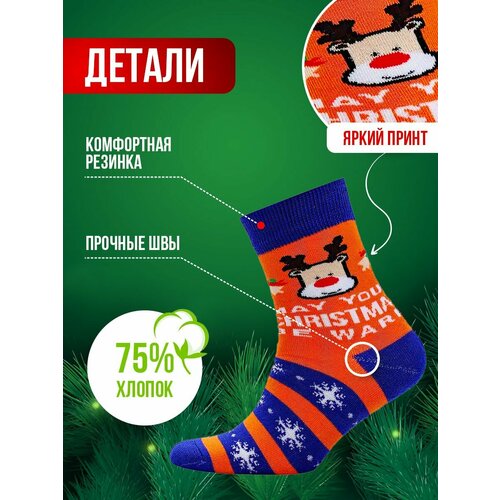 Носки Big Bang Socks, размер 40-44, оранжевый