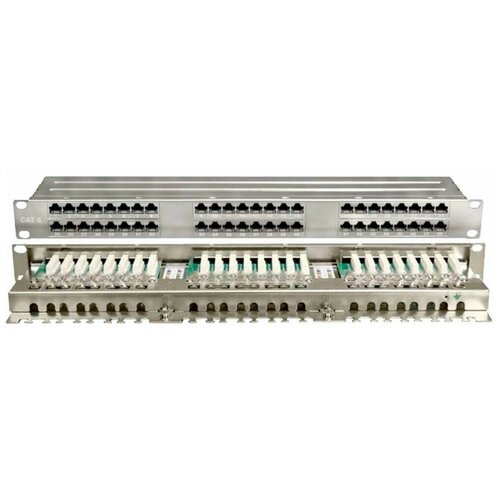 Патч-панель Hyperline (PPHD-19-48-8P8C-C6-SH-110D)