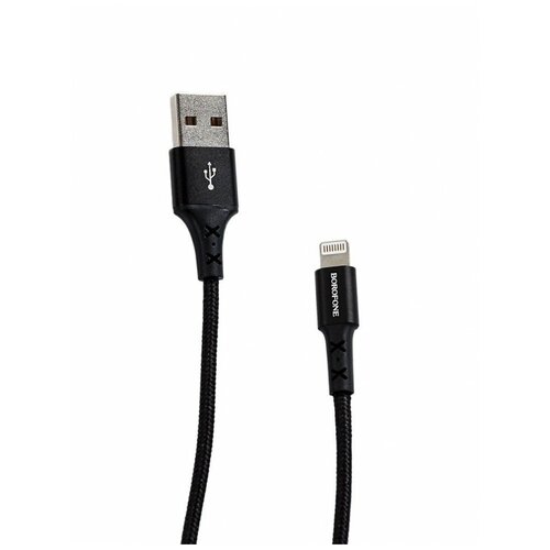 Кабель USB Lightning BX28 ЗA 1M Borofone черный