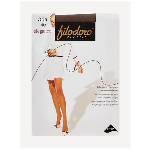 Колготки  Filodoro Classic Oda Elegance, 40 den, размер 4, коричневый, бежевый