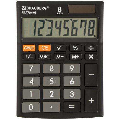 Калькулятор Brauberg Ultra-08-BK 250507