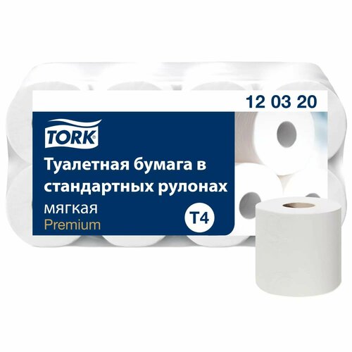 Туалетная бумага Tork Premium, в рулоне мягкая, система T4, 23 м, 2 сл, белая, 1 рулон (арт: 120320)