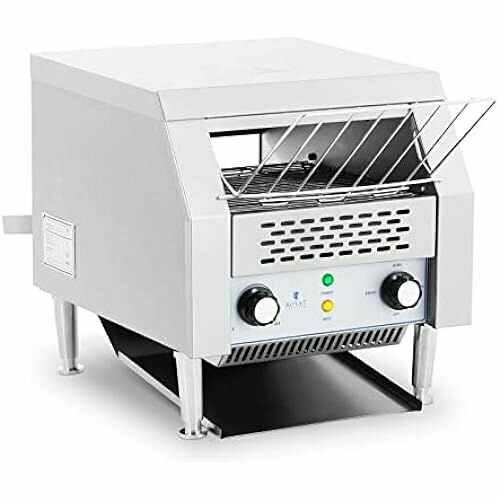Royal Catering RC-CT001 Тостер непрерывного действия, 2200 Вт, 3 функции, Тостер для общественного питания, Цепной тостер