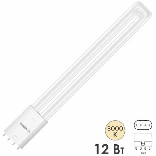 Светодиодная лампа Ledvance-osram OSRAM DULUX L 24 LED 12W/830 2G11 1350lm (ЭПРА или 220В)