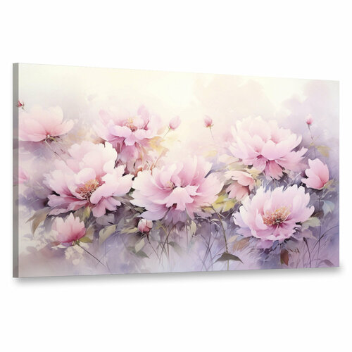 Интерьерная картина 100х60 "Пионы: запахи райского сада"