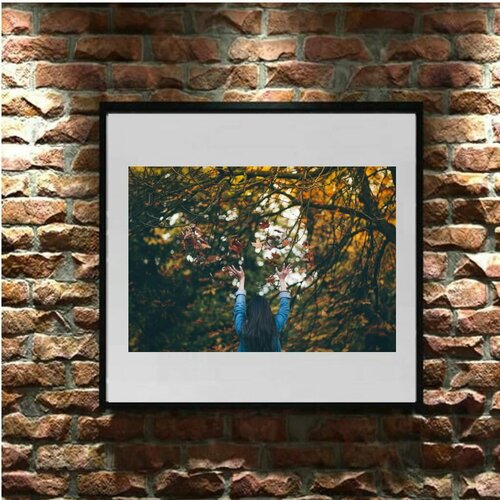 Постер "Девушка в осеннем лесу" Cool Eshe из коллекции "Природа", плакат А4