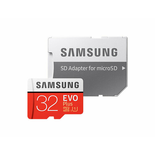 Карта памяти 32Gb - Samsung - Micro Secure Digital HC EVO Plus UHS-I Class 10 SAM-MB-MC32GARU с переходником под