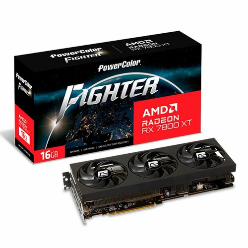 Видеокарта PowerColor RX7800XT Fighter 16GB GDDR6 256-bit DPx3 HDMI 3FAN RTL