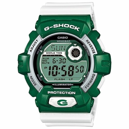 Наручные часы CASIO G-Shock G-8900CS-3DR, белый, зеленый