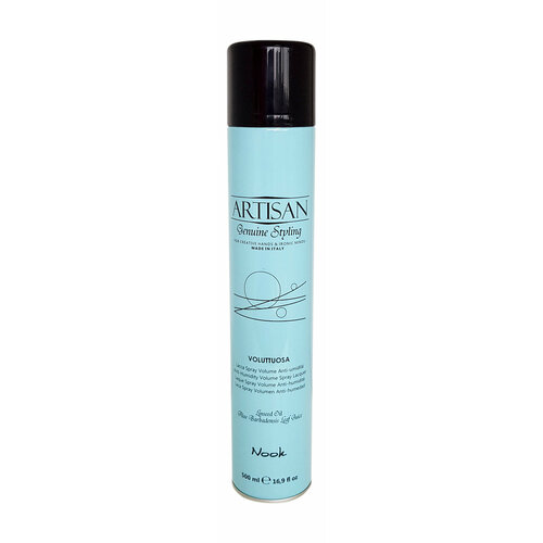 Лак для придания объема волосам - степень фиксации 3 Nook Artisan Voluttuosa Anti-Humidity Volume Spray Lacquer /500 мл/гр.