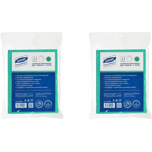 Luscan Professional Салфетки хозяйственные Professional, зеленая, 30х38 см, 2 уп по 5 шт
