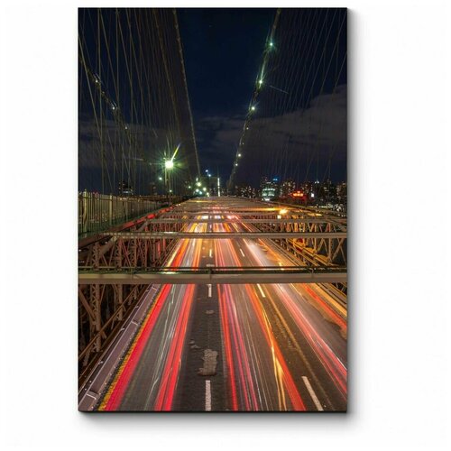 Модульная картина Ночной мост50x75
