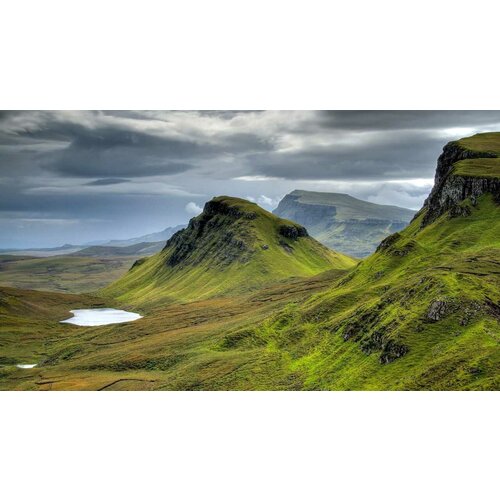 Картина на холсте 60x110 Альянс Лес "Пейзаж Шотландии" на подрамнике / интерьер/ декор