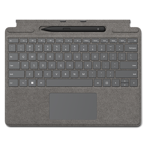 Клавиатура Microsoft Surface Pro X/8/9 Signature Keyboard Alcantara (Platinum) RUS + Slim Pen 2