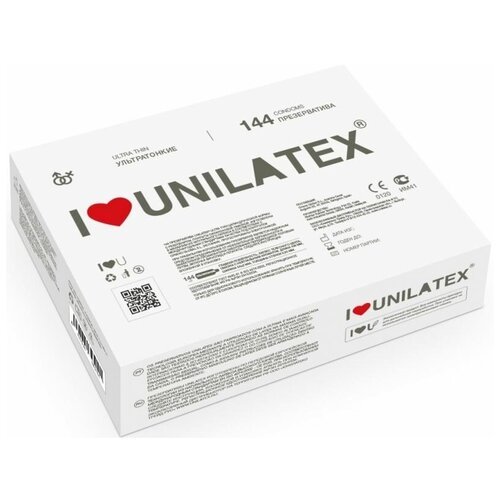 Ультратонкие презервативы Unilatex Ultra Thin - 144 шт, 1 упаковка