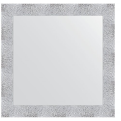 Зеркало в багетной раме - чеканка белая 70 mm (66x66 cm) (EVOFORM) BY 3654