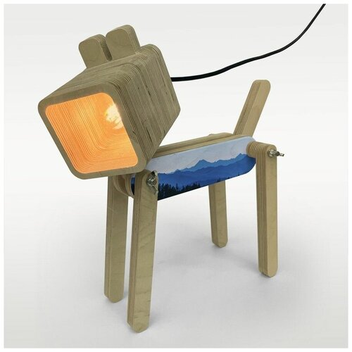Настольная лампа светильник "Собака" модель пейзаж - 87