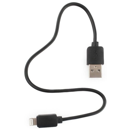 Кабель USB 2.0 - Lightning, М/М, 0.3 м, Гарнизон, чер, GCC-USB2-AP2-0.3M