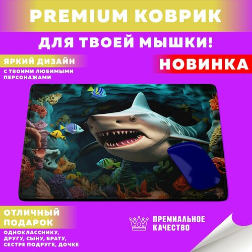 Коврик для мышки "Забавные зверята Акулы" PrintMania