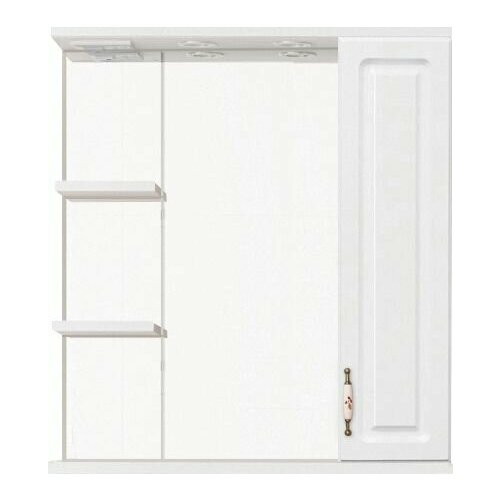 Зеркальный шкаф Олеандр-2 750/С белый