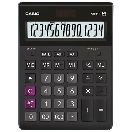 Калькулятор бухгалтерский CASIO GR-14T, черный