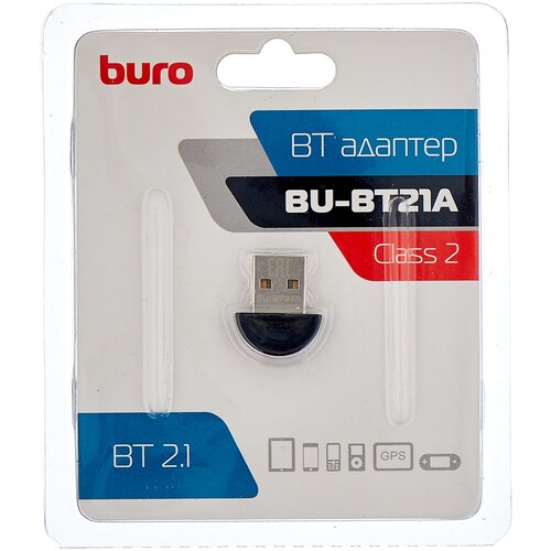 Bluetooth адаптер Buro BU-BT21A, черный
