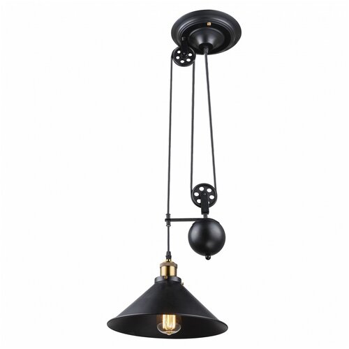 Потолочный светильник Globo Lighting Lenius 15053, E27, 60 Вт, кол-во ламп: 1 шт., цвет: черный