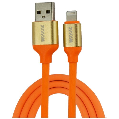 Кабель WIIIX USB - Lightning (CB120-U8-10), 1.2 м, оранжевый