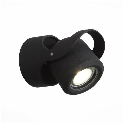 ST Luce Уличный настенный светильник Round SL093.401.01, G5, 7 Вт, цвет арматуры: черный, цвет плафона черный