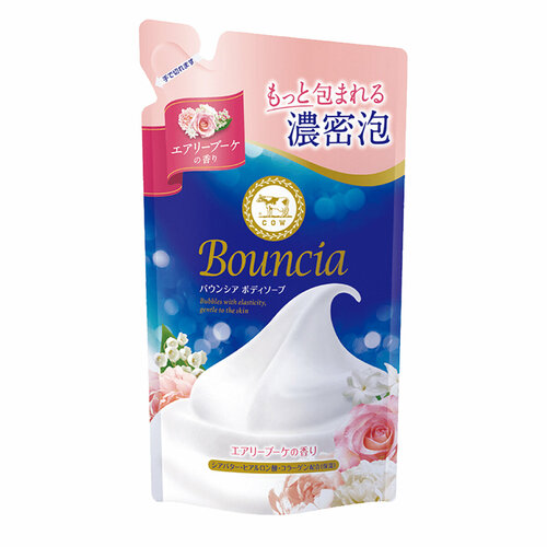 Жидкое увлажняющее мыло для тела "Взбитые сливки" с гиалуроновой кислотой и коллагеном COW BRAND "Bouncia" цветочно-фруктовый аромат