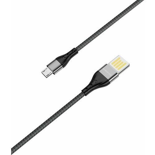 Кабель USB 2.4A (microUSB) 1.2м BOROFONE BU11 Черный