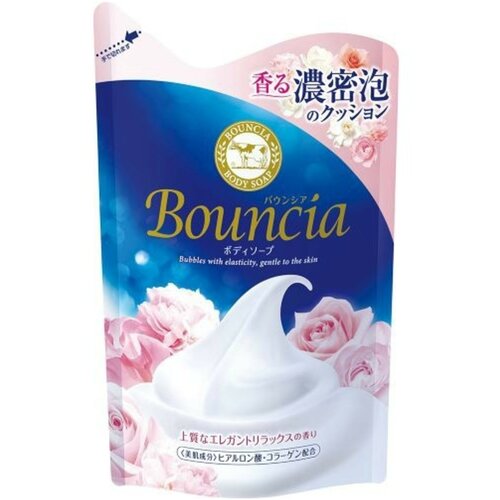 Cow Brand Мыло жидкое Bouncia с ароматом цветов, 400 мл, 400 г