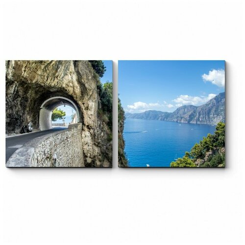 Модульная картина Тоннель на побережье Италии 160x80